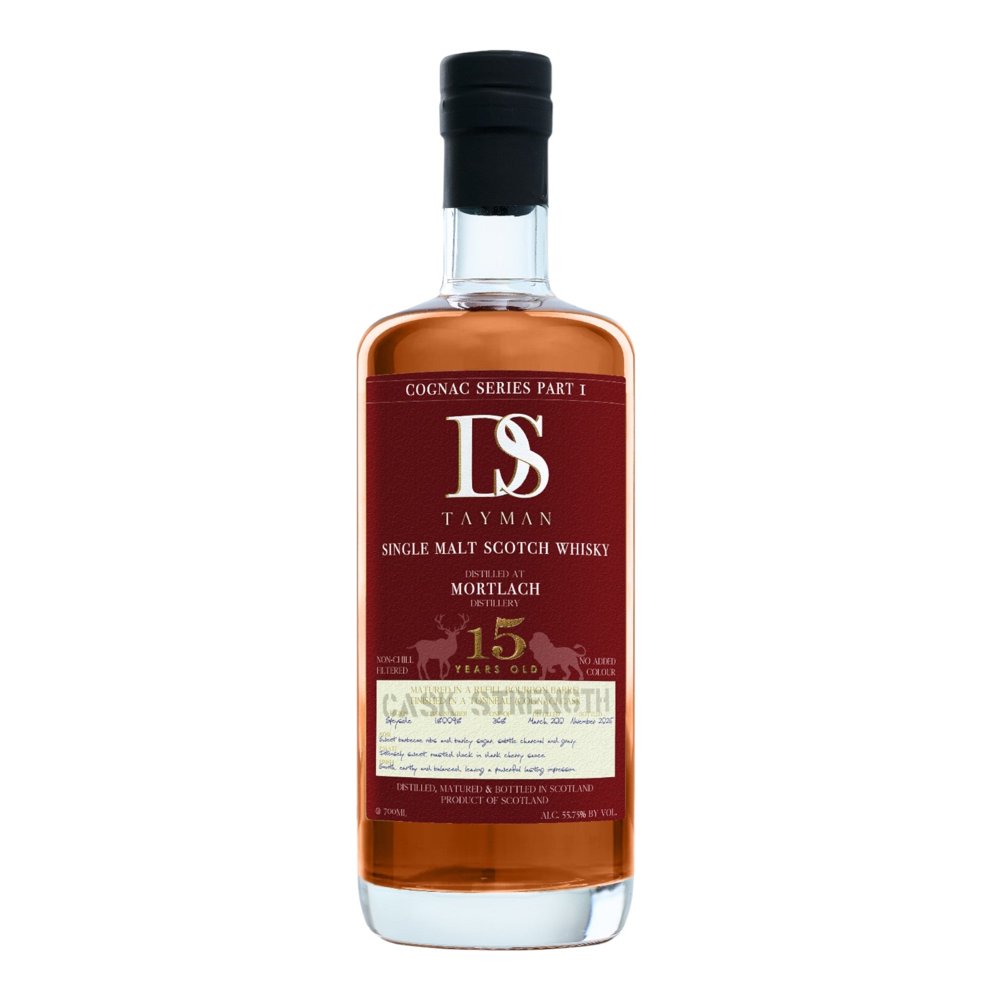 Mortlach 15 Year Old – DS Tayman Cognac Series Cask Strength – Areles ...